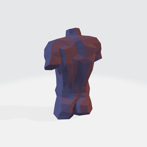 ♂️ Male body low poly - 3d printable・ STL File for 3D printing・Cults