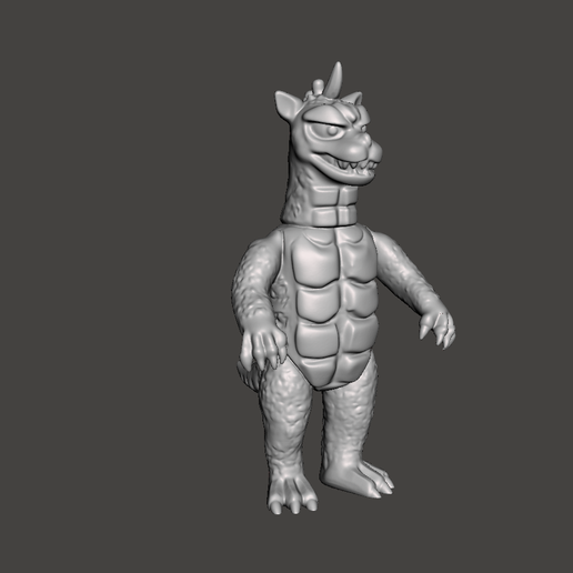 🎨 GODZILLA GABARA KAIJU RETRO SOFUBI FAN ART・ OBJ File for 3D printing ...