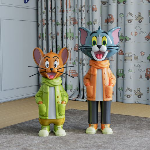 🎨 URBAN TOM & JERRY VIBES FAN ART (MULTIPARTS_STL_3MF_TOY_FLEXI)・ STL ...