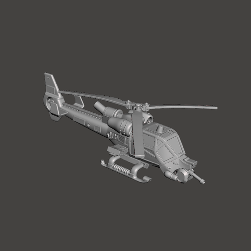 🎨 FAN ART BLUE THUNDER RETRO HELICOPTER・ OBJ File for 3D printing・Cults