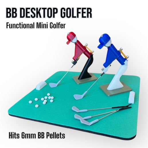 🏌️ DESKTOP GOLFER・ STL File for 3D printing・Cults