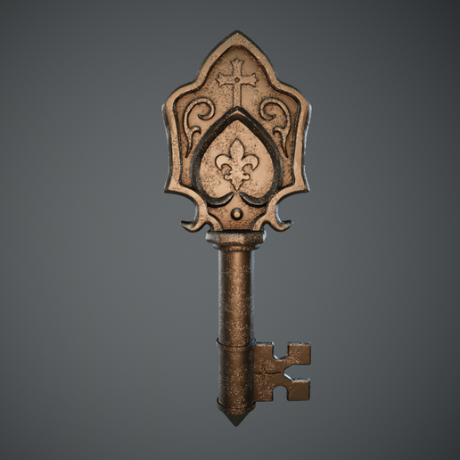 🔑 Gothic Key・Free STL File for 3D printing・Cults