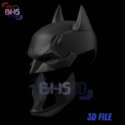 📁 Batman Gotham Knight Cowl 3D STL File・ 3D File for 3D printing・Cults