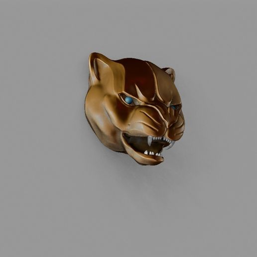 3D file Tiger face wall mounted 🐅 ・3D printing design to download・Cults