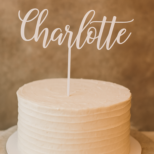 🎂 Charlotte - Birthday Cake Topper・ STL File for 3D printing・Cults