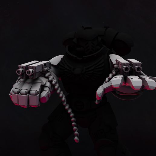 🤜 Power Fist with machine gun・ STL File for 3D printing・Cults