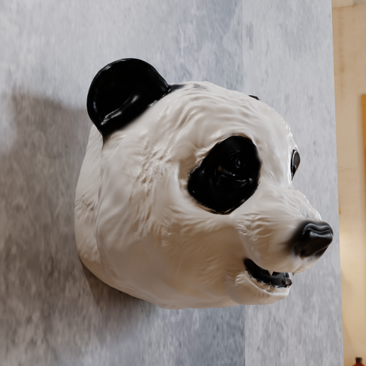 panda head for wall