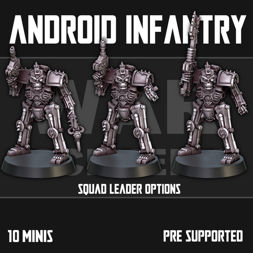 🤖 Chaos Android Infantry・ 3D File for 3D printing・Cults