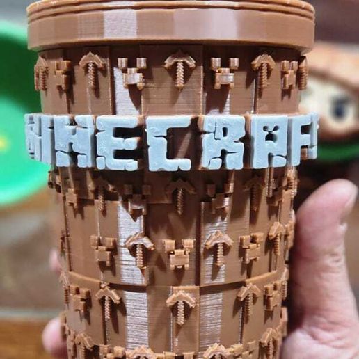 🎲 MINECRAFT CUP 16CM AND 10CM・ STL File for 3D printing・Cults