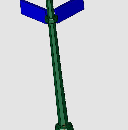 🌆 Post support for street signs・Free STL File for 3D printing・Cults