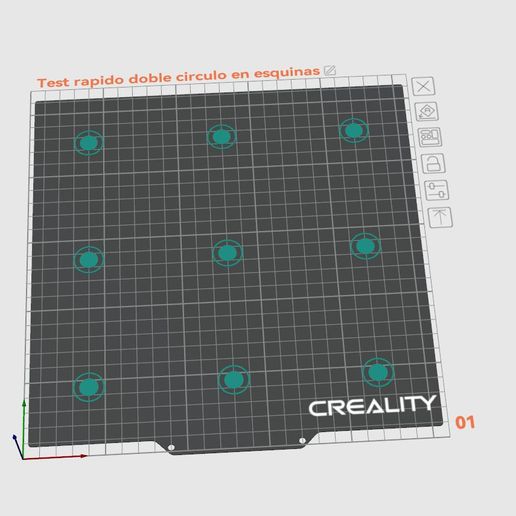 Archivo STL gratis Primera capa - Test rapido (Doble circulo esquinas ...