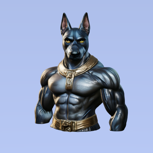 STL file Anubis Dog bust - Estatue decoration 🐕 ・3D printing design to ...