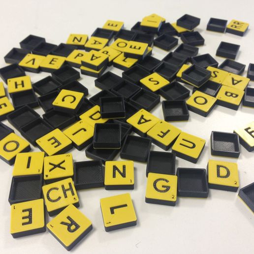 Free STL file Spanish Scrabble Chips 🃏 ・3D printer model to download・Cults