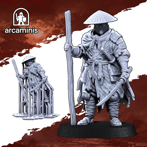 🆓 FREE Ronin Samurai | Pre-supported・Free 3D File for 3D printing・Cults