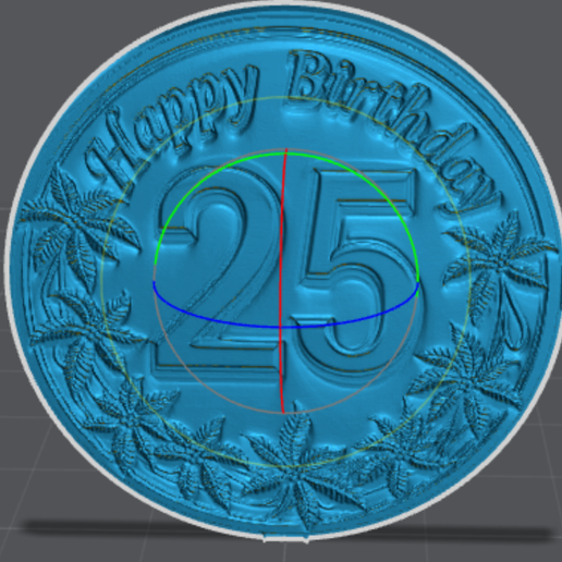 🎂 happy 25th birthday coin token wall art・ STL File for 3D printing・Cults