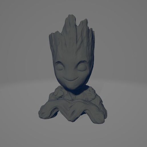 💜 Groot heart figurine・Free STL File for 3D printing・Cults