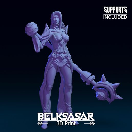 ♀️ Female Elf Wizard 3D print model・ STL File for ・Cults