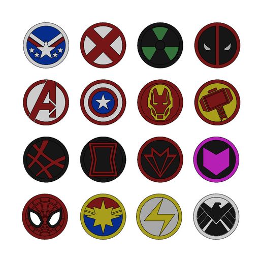 superheroes logos