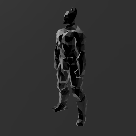 🆓 Batman - Low Poly (Free Download)・ STL File for 3D printing・Cults