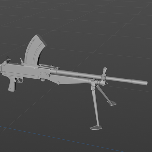 🔫 British "Besal" machine gun digital model material・ OBJ File for 3D ...