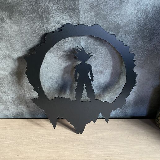 🐉 Goku - Dragon ball Z - 2D Silhouette・Free STL File for 3D printing ...
