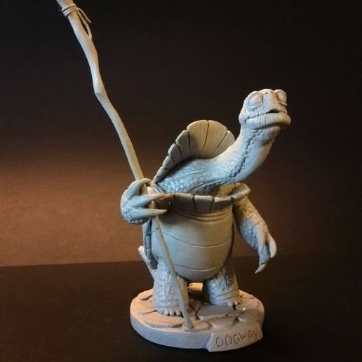 👾 Master Oogway Statue with Staff・ STL File for 3D printing・Cults
