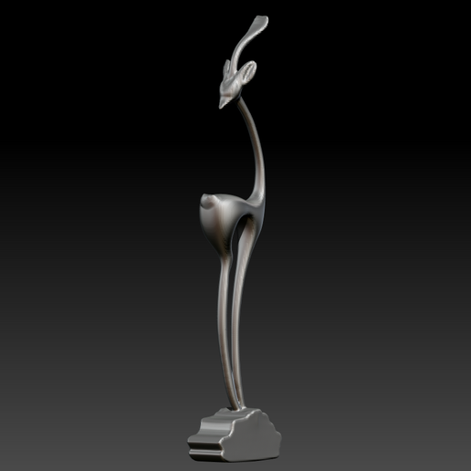 STL file Elegant Abstract Deer Sculpture - 3D Printable Model 🦌 (OBJ ...