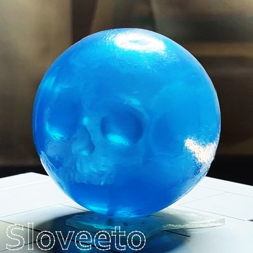💀 Transparent Skull Ball with Intricate Detailing - Perfect for SLA 3D ...