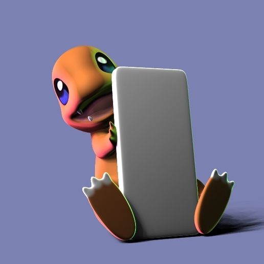 📞 CHARMANDER CELL PHONE HOLDER・Archivo STL para Impresión 3D・Cults
