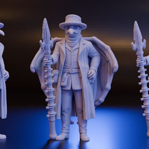 🩺 Cleric - Plague Doctor (DND / TTRPG)・Free STL File for 3D printing・Cults