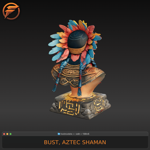 STL file AZTEC SHAMAN BUST 👤 ・3D printer design to download・Cults