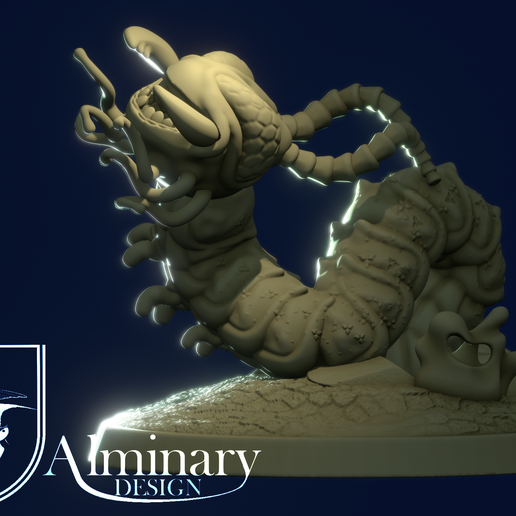 🎲 carrion crawler - tabletop miniature・ STL File for 3D printing・Cults
