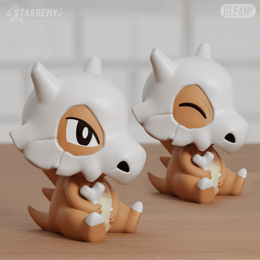 🐉 Cubone Chibi 2 Models Easy Print Pokemon・ 3D File for 3D printing・Cults