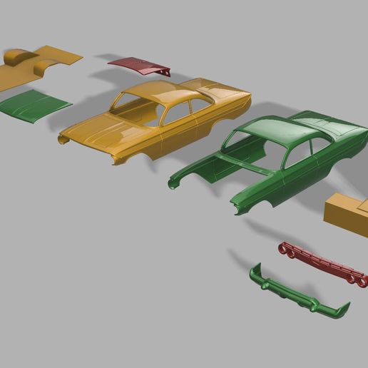 👽 1/12 scale 1961 chevy impala・ STL File for 3D printing・Cults