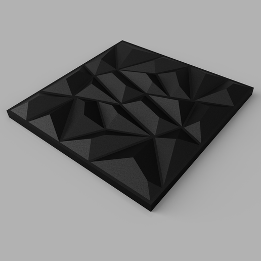 💎 3D GEOMETRIC DIAMOND WALL PANEL・ STL File for ・Cults