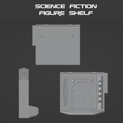 🧪 Science Fiction 28mm Scale Futuristic Miniature Display Shelf STL ...