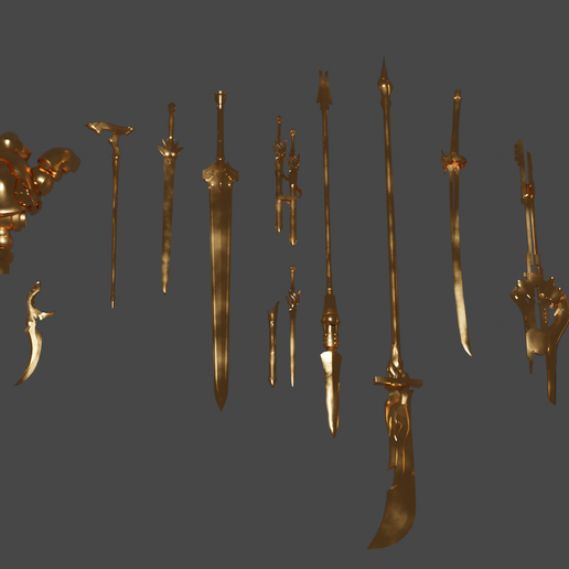 ⭐ HONKAI: STAR RAIL - Lote de armas (ACTUALIZADO)・Free OBJ File for ・Cults