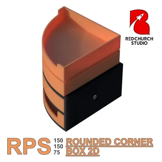 📦 RPS 150-150-75 rounded corner box 2d・ 3D File for 3D printing・Cults