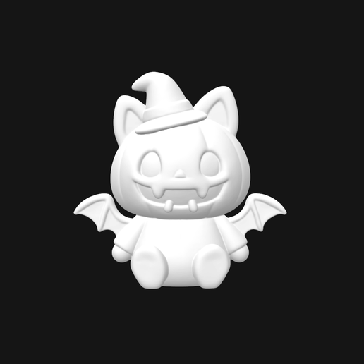🎃 Labubu Pumpkin Bat Figurine・Arquivo STL para Impressão 3D・Cults