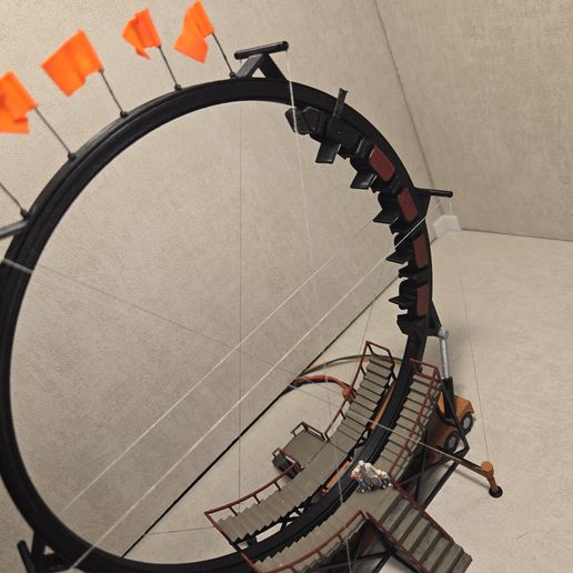 💍 3D Printable Ring of Fire Ride Model H0・ 3D File for 3D printing・Cults