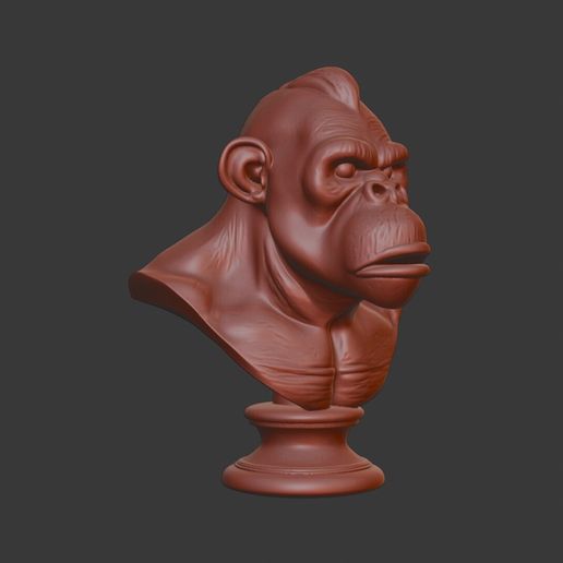 👤 Bored Ape Head Bust 3D STL Printable - 3D Model STL 3D print model ...