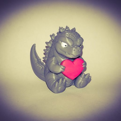 💜 Heartzilla・Free STL File for 3D printing・Cults