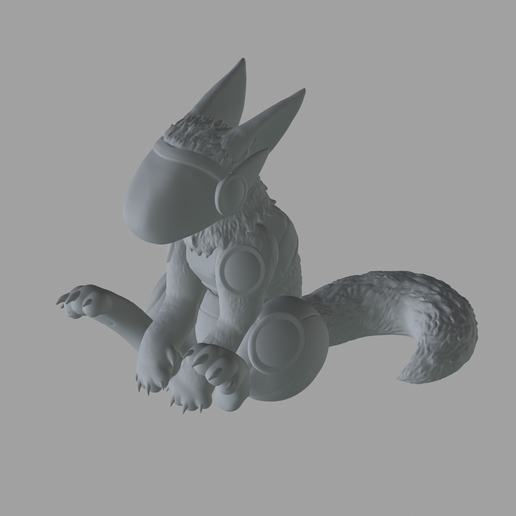 Archivo STL Protogen sentado 👾 ・Design para impresora 3D para descargar ...