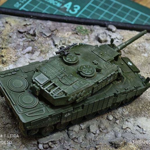 🇺🇦 Ukraine Leopard 2A4 with reactive armor bricks Leopard 2A4 BV・ STL ...