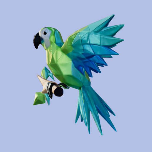 🦜 Low-poly parrot figure・Free STL File for 3D printing・Cults