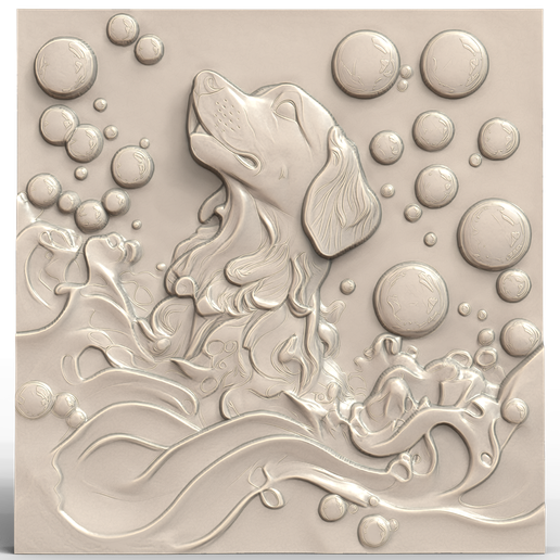 STL file 3D Model STL File for CNC Router/Laser & 3D Printer A Dog ...