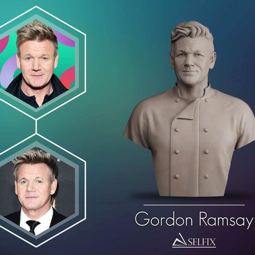 👤 Gordon Ramsay Bust・ STL File for 3D printing and CNC machining ...