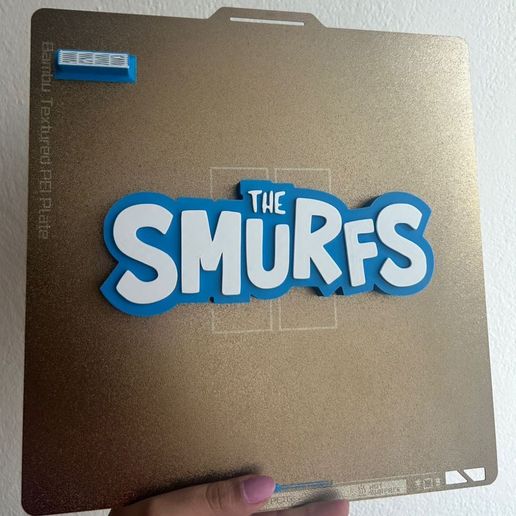 🎨 The Smurfs Sign / Logo - 3mf all colors separate / / for AMS - for ...