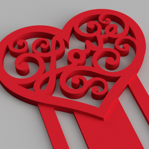 Free STL file Corazon Love Bookmark ️‍🔥 ・3D printing template to ...