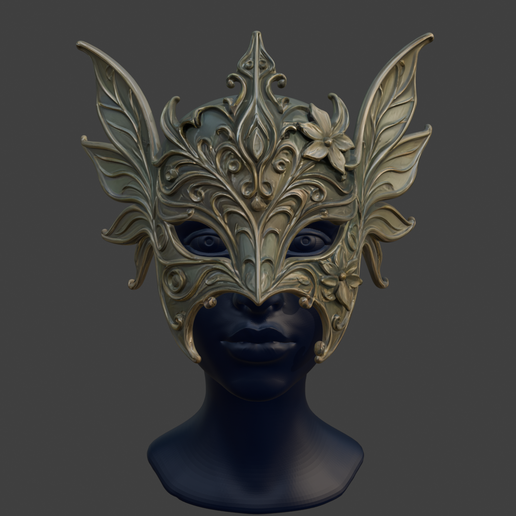 🎭 Ethereal Fae Mask・ STL File for 3D printing・Cults